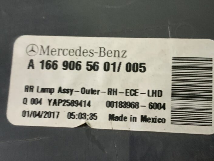 Piloto trasero derecho Mercedes GLE W166 Años 2015 a 2018 LED ...